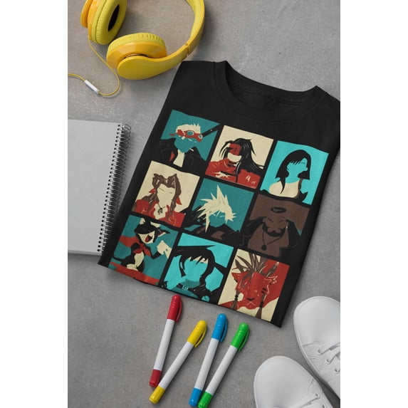 Fantasy Characters Mosaic Unisex Graphic Tee, FF7 T-Shirt, Final ...