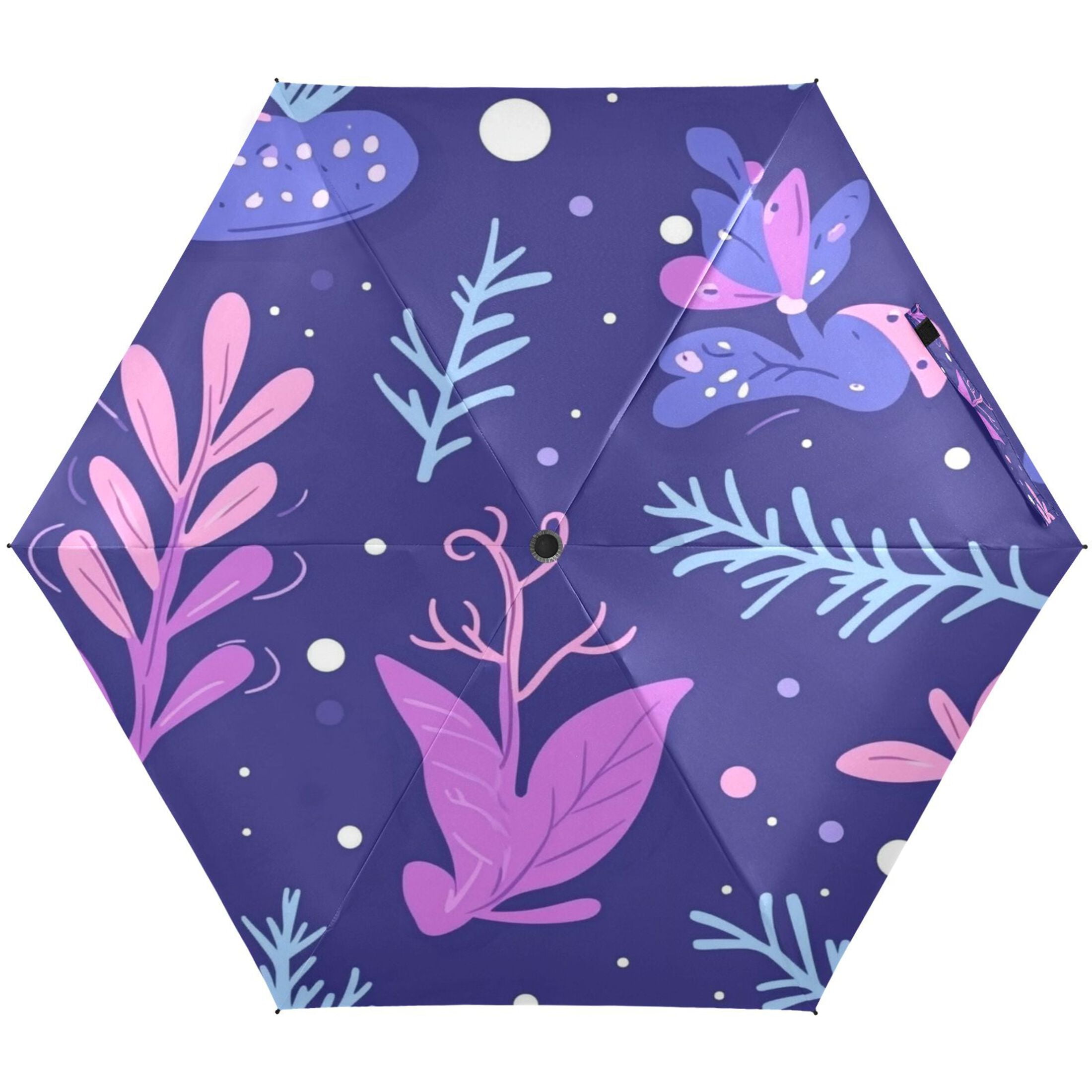 Fantasy Color Leaves Umbrellas for Sun Auto Open Close UV50+ Waterproof 5-Fold Compact ...