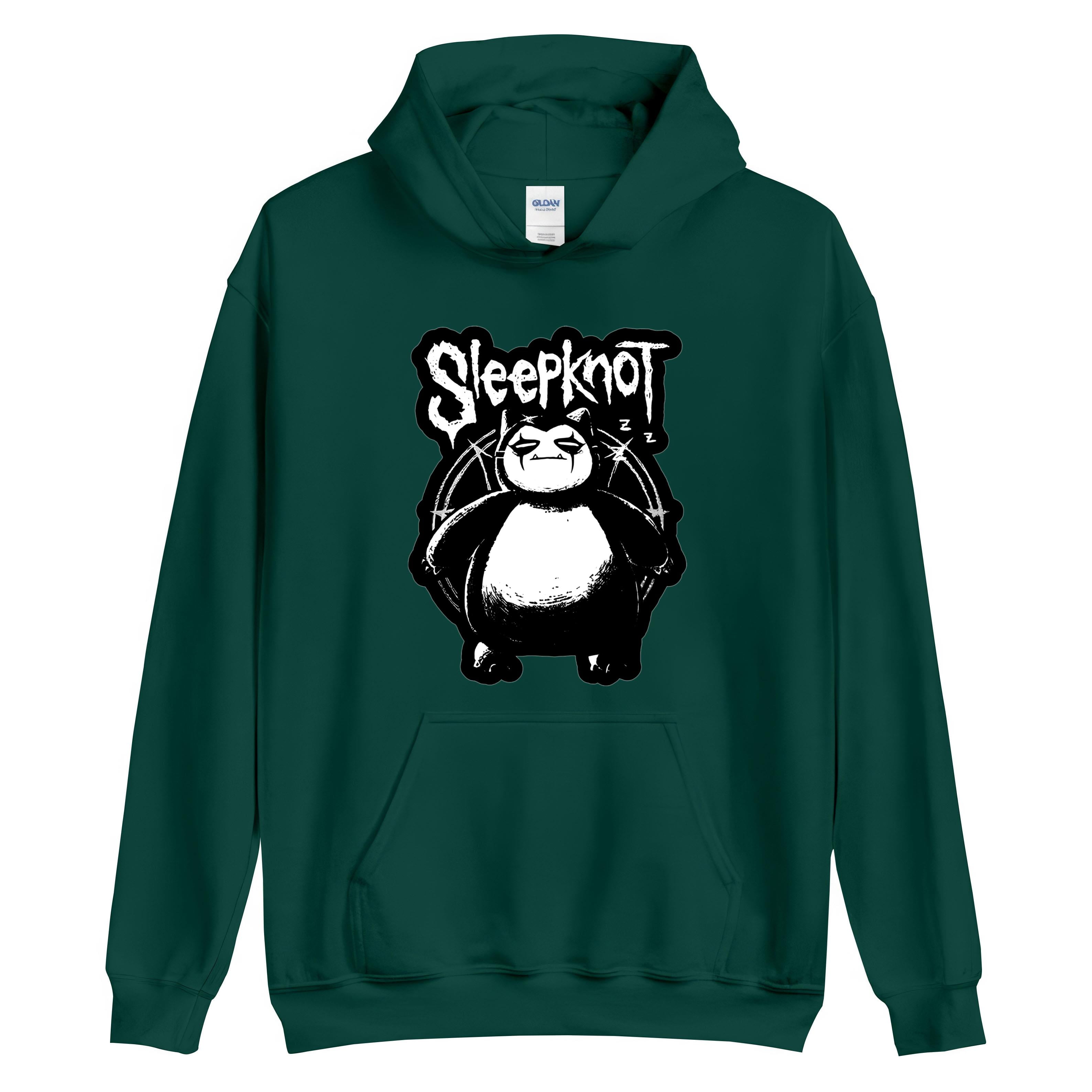 Fantasy Creature Graphic Hoodie, Relax with Sleepy Character Tee ...