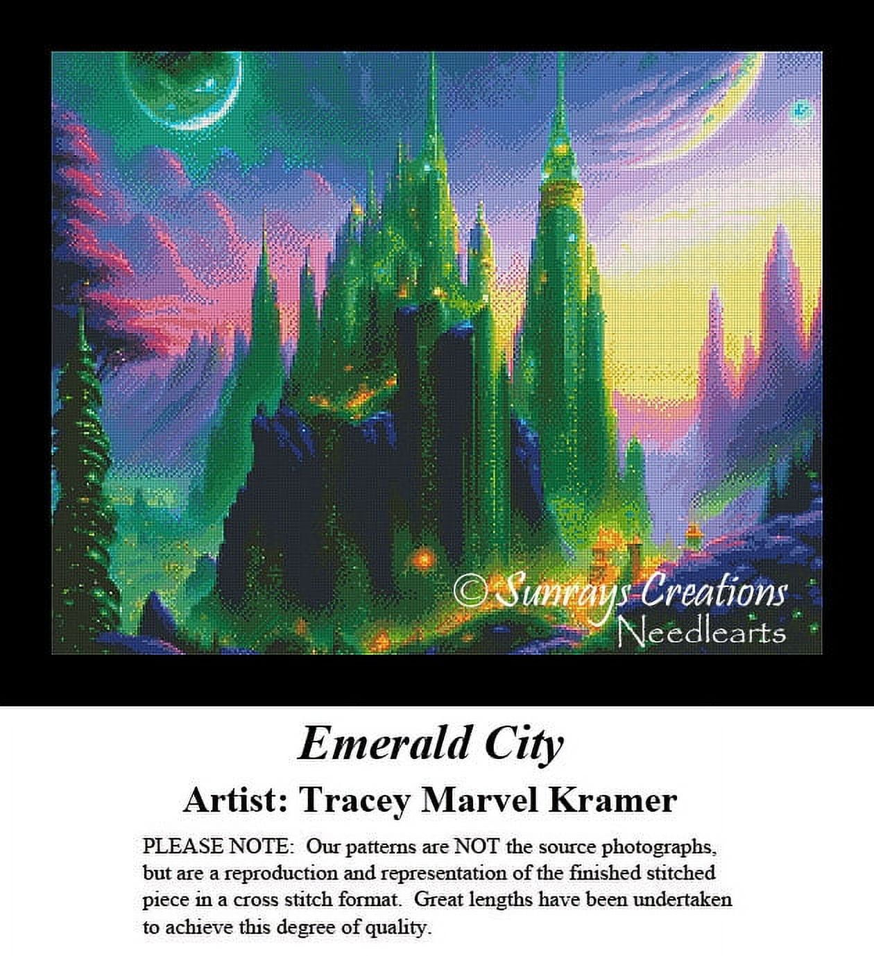 Fantasy Cross Stitch Pattern | Emerald City (Pattern Only, You Provide ...