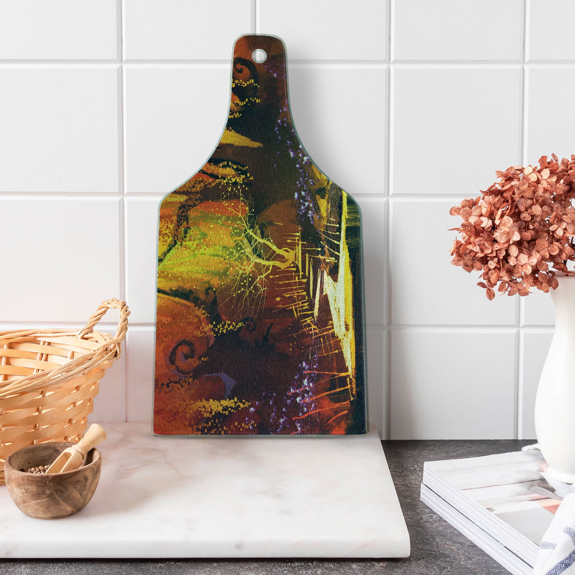 Fantasy Cutting Board, Enchanted World Imaginary Forest with Fastastic ...