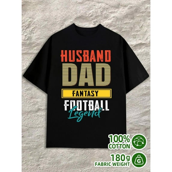 Fantasy Dad Legend men black 180G 100% Cotton spring and summer ...
