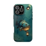 Fantasy Deep Sea Anglerfish Lantern Phone Case for iPhone 11,12,13,14 ...