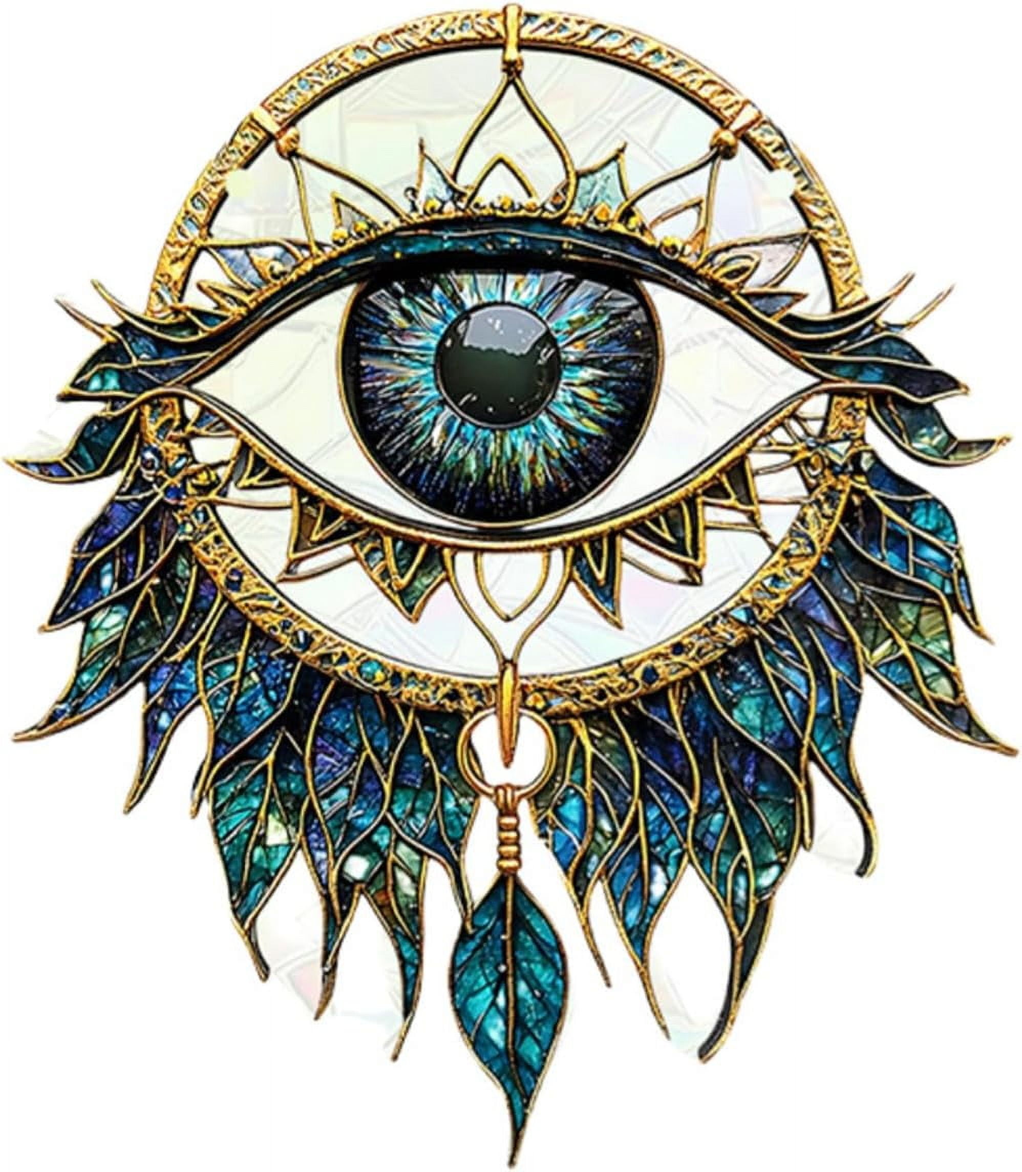 Fantasy Devil Eye Sun Catcher, Stained Glass Window Hanging for Home ...