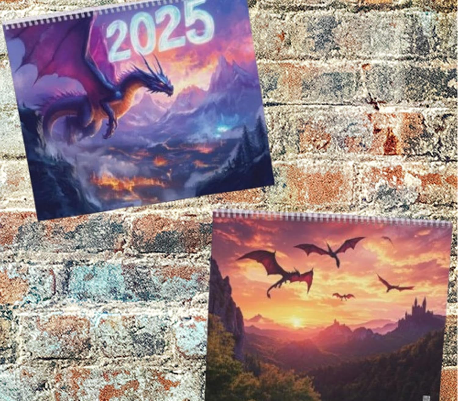 Fantasy Dragon 2025 Wall Calendar, Stunning Monthly Dragon Art, 11x8.5 Inch Spiral Binding ...