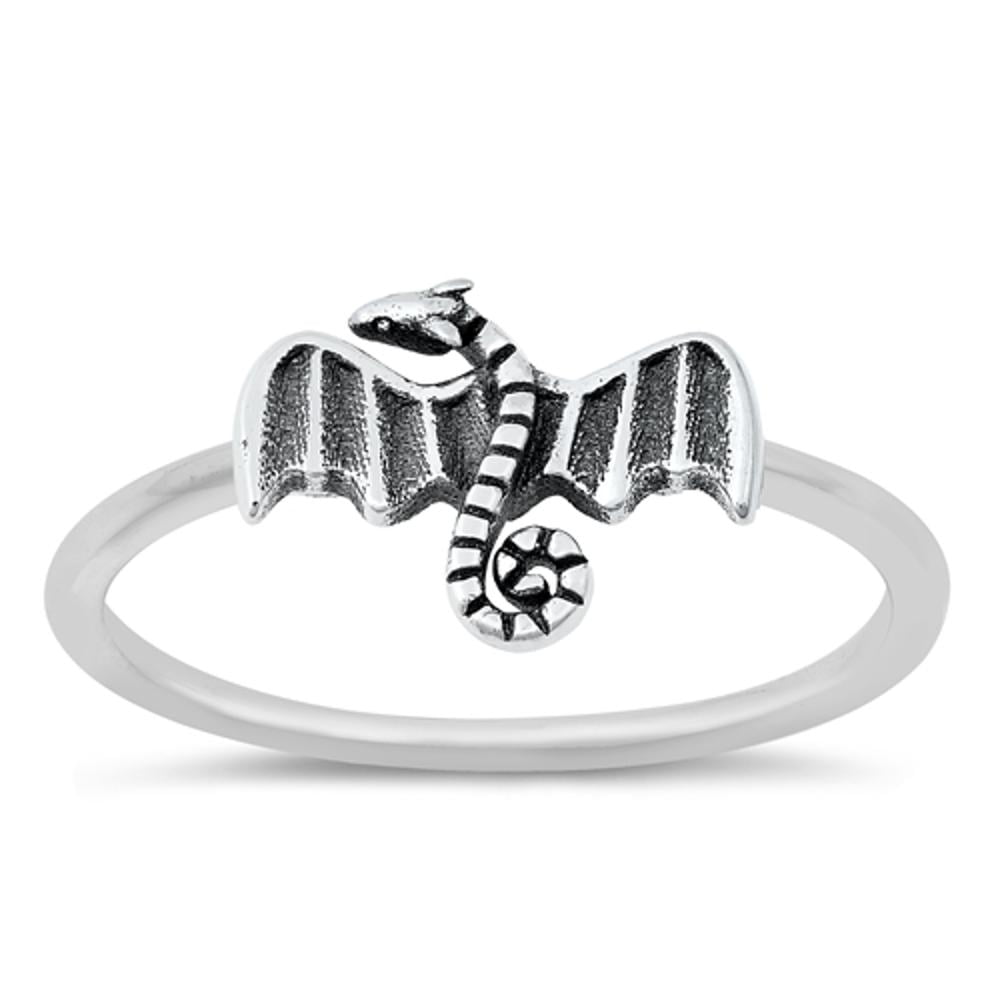 Fantasy Dragon Draco Beast Ring .925 Sterling Silver Band Jewelry ...