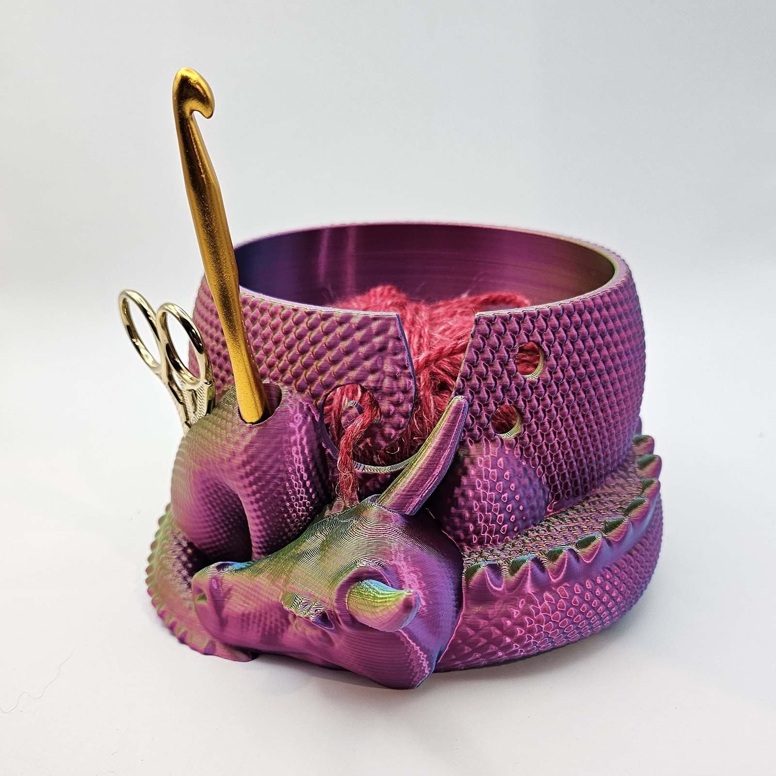 Fantasy Dragon and Egg Large Yarn Bowl for Crocheting Funny, Crochet ...