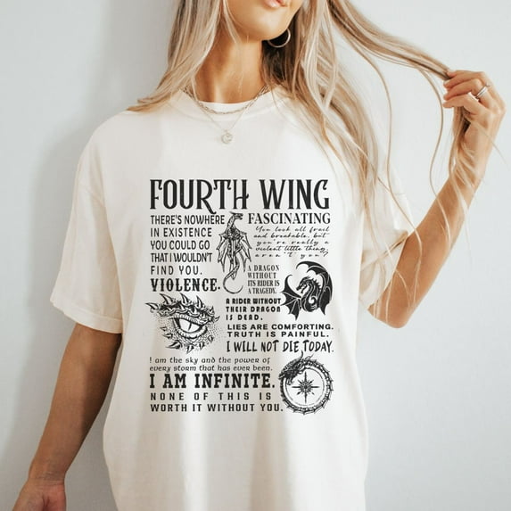 Fantasy Dragon Rider Oversized Tee, Epic Novel-Inspired Graphic Shirt ...