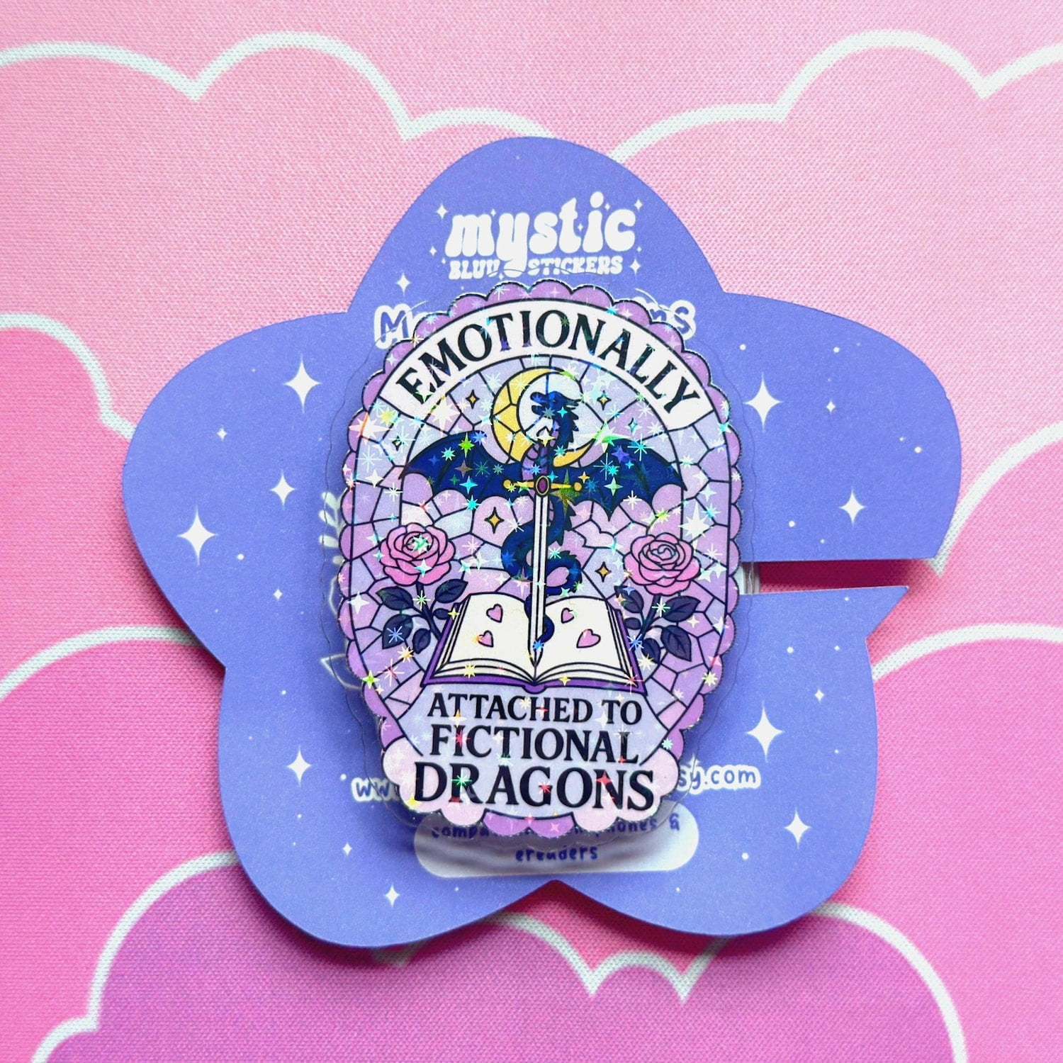 Fantasy Dragons MagSafe Phone Grip: Holographic Bookish Romantasy Grip ...