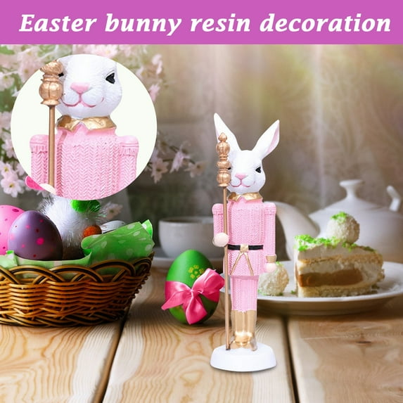 Fantasy Easter Decor - Royal Rabbit Sculpture with Detailed Scepter ...