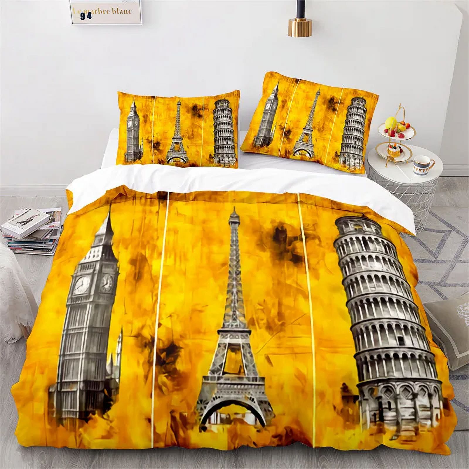 Fantasy Eiffel Tower Duvet Cover King Romantic Paris Bedding Set ...