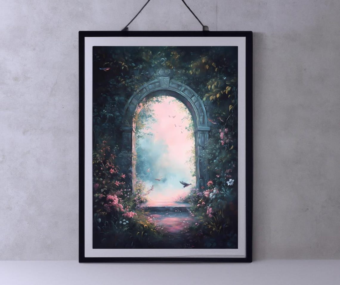 Fantasy Enchanted Fairy Forest Paradise Jungle Art Painting ...