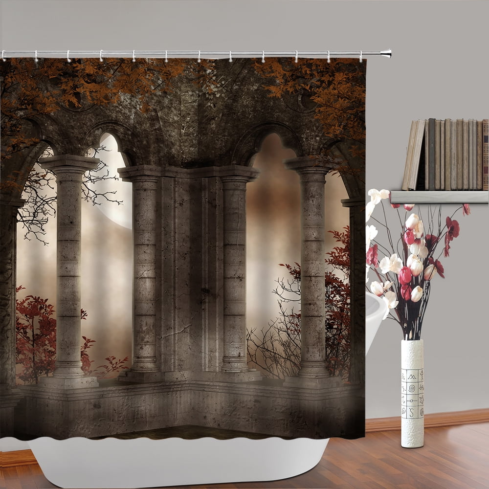 Fantasy Enchanted Forest Shower Curtain Set Mystery Fairy Home Bathroom ...