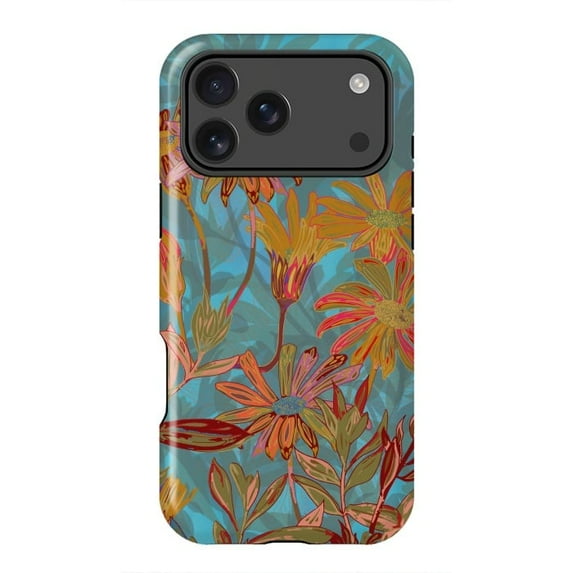 Fantasy Fall Flowers Autumn Nature Art Case with iPhone 17 to 11 Pro ...