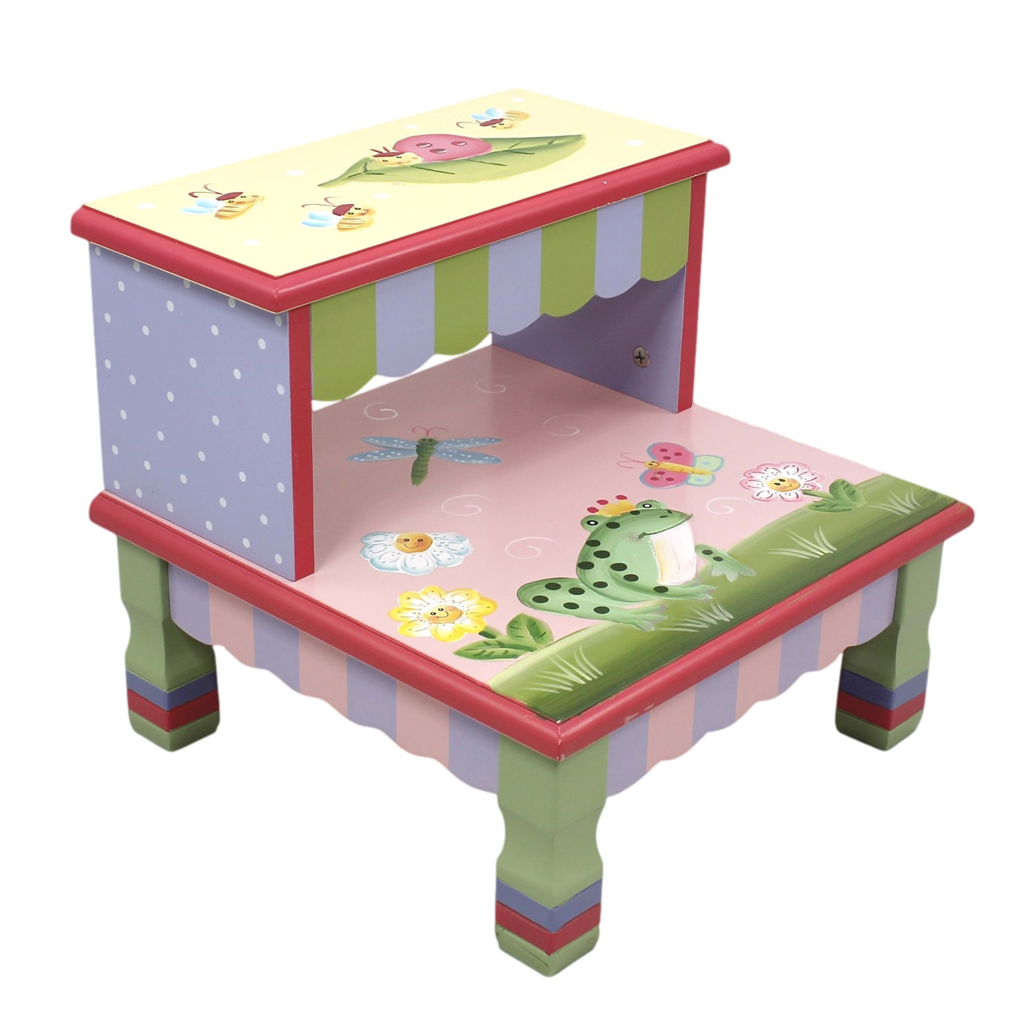 Fantasy Fields Children Kids Wooden Pink Step Stool Potty Training ...
