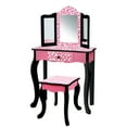 Fantasy Fields Gisele Leopard Print Kids' Makeup Vanity Table & Stool ...