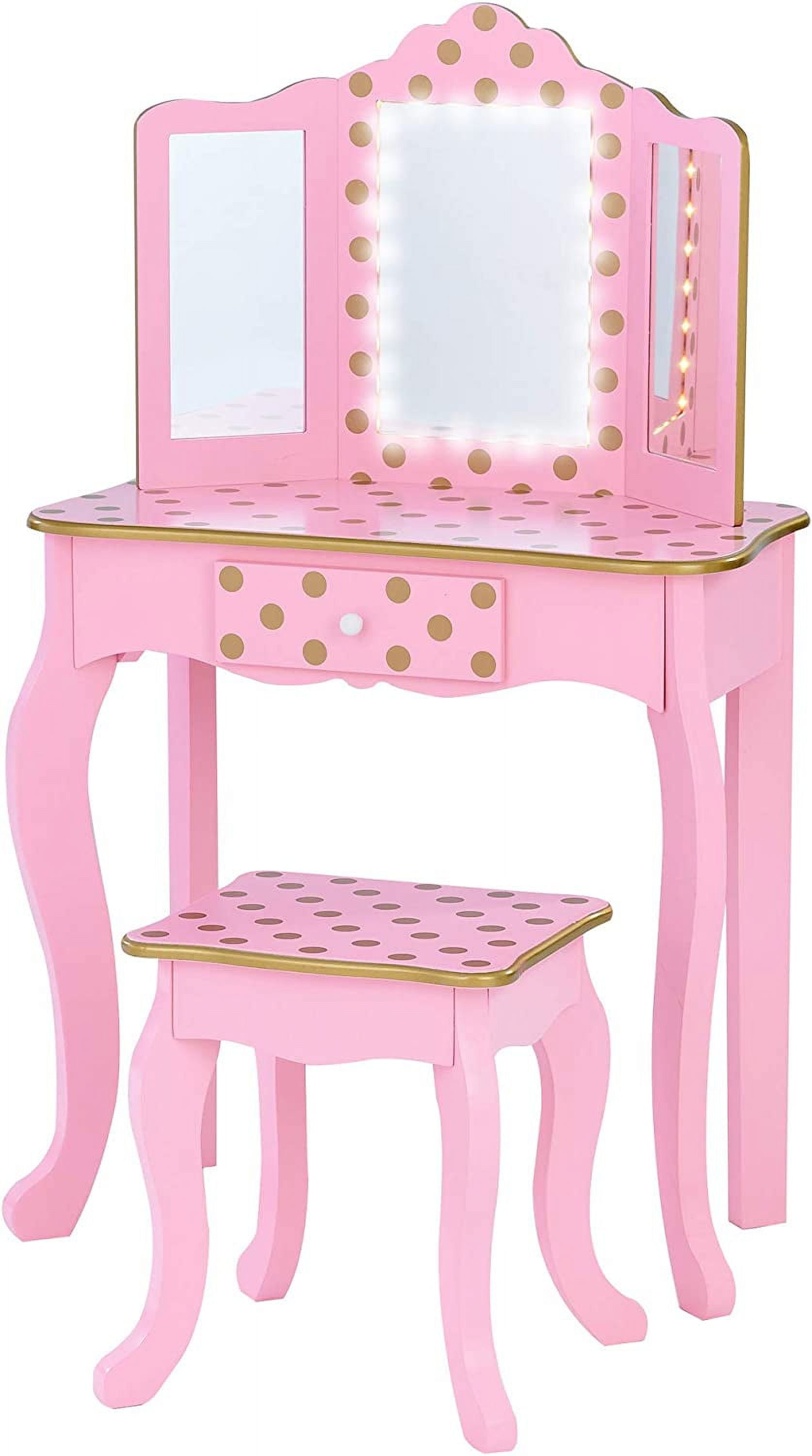Fantasy Fields Teamson Kids Pretend Play Kids Vanity Table and Chair ...