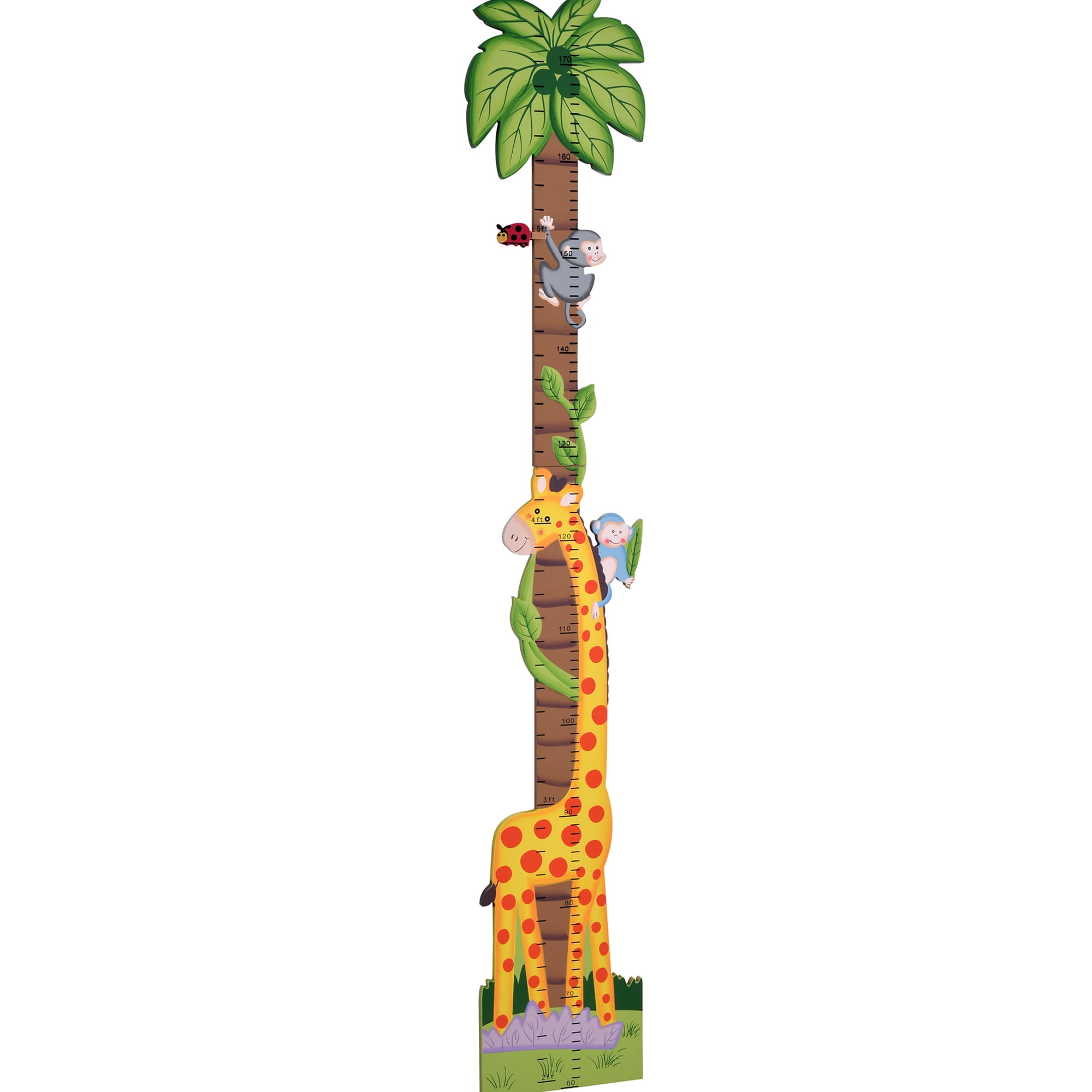 Fantasy Fields by Teamson Kids Sunny Safari Growth Chart, Multicolor ...