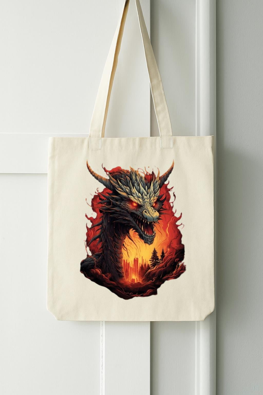 Fantasy Fire Dragon 3 Mens Tote Bag 100% -TH34741 - Walmart.com
