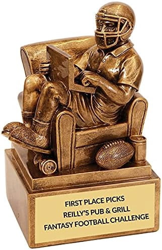 Fantasy Football Armchair Fan Trophy - 6 inch League Winner Award ...