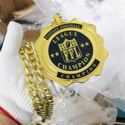 Fantasy Football Championship Chain Medal Trophy Ring Award Gift for ...