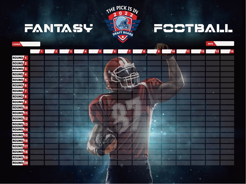 Fantasy Football Draft Board 2024-2025，Fantasy Football Draft Board 2024-2025 Season - Walmart.com