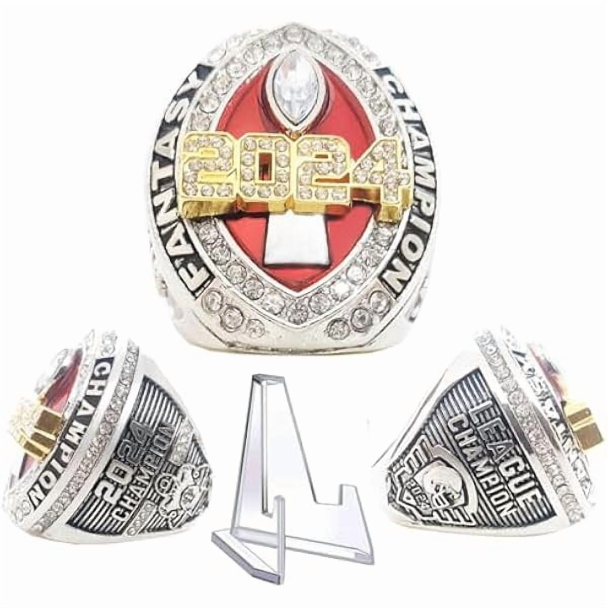 Fantasy Football Ring 2024 | Heavy FFL Championship Ring | Gold Silver ...