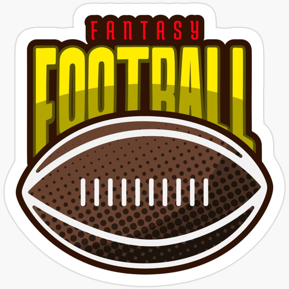 Fantasy Football Yellow/Red Sticker Baseball Sticker, Football Sticker ...