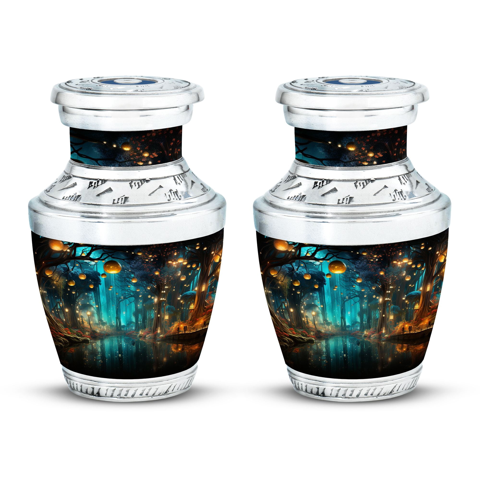 Fantasy Forest with Bioluminescence Eternal Embrace - Small Memorial ...
