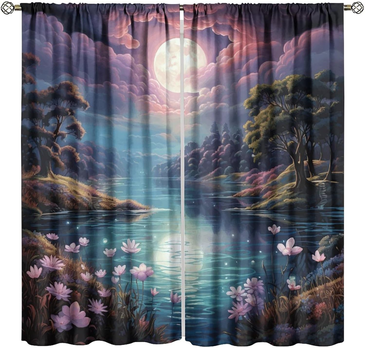 Fantasy Forest Curtain Dream Landscape Magic Forest Fairytale Night ...