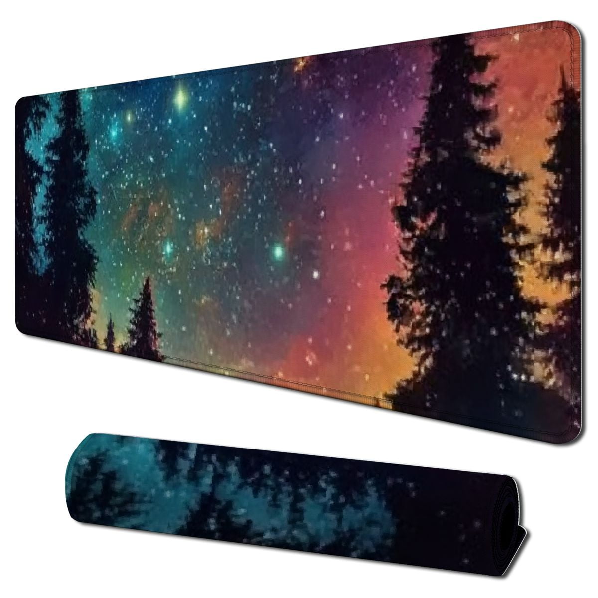 Fantasy Forest Desk Mat,Large Gaming Mouse Pad,Non-Slip Rubber Base ...