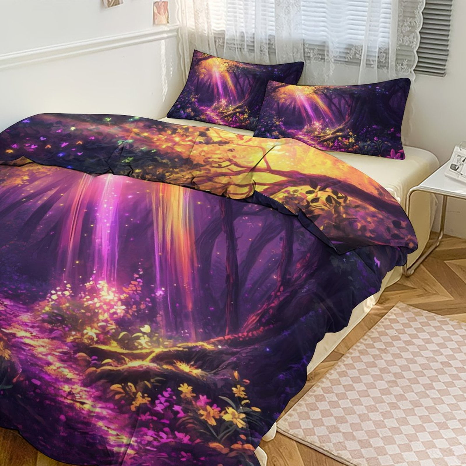 Fantasy Forest Nature Magical Tree Duvet Cover King&Queen Size Soft 3 ...