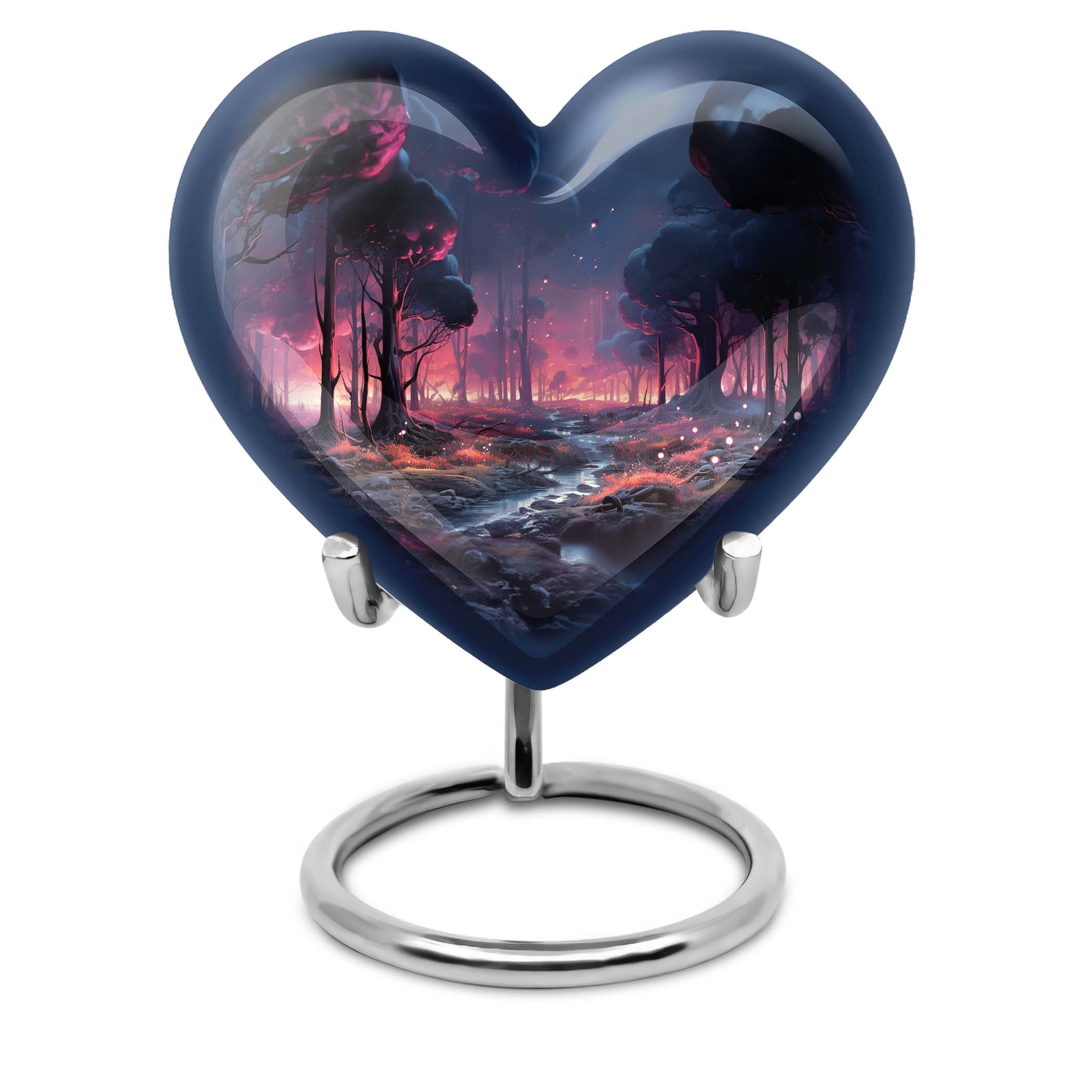 Fantasy Forest Small Keepsake Heart Shaped Urn For Human Ashes, Urn For ...