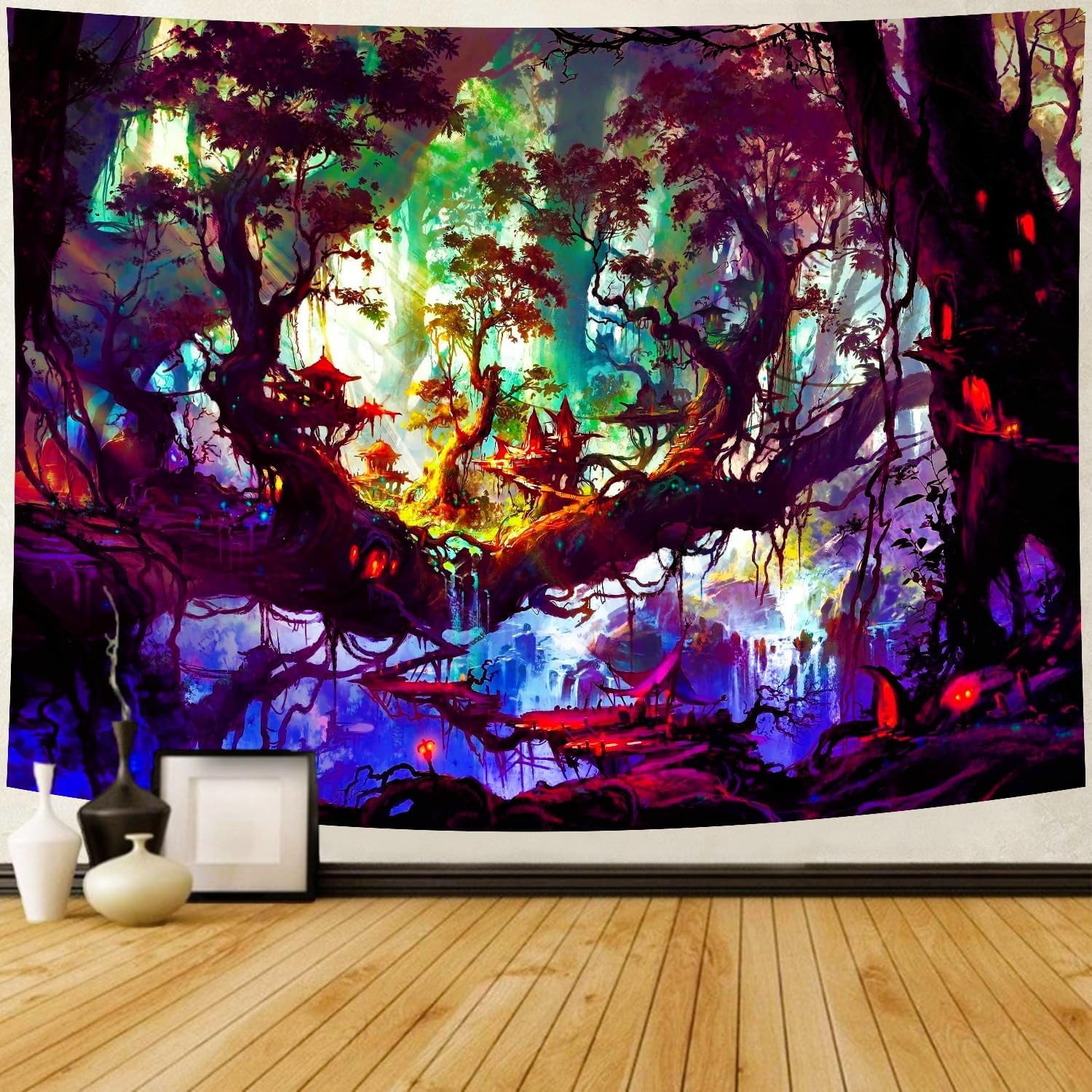 Fantasy Forest Tapestry Mystical Landscape Magical Enchanted Forest ...
