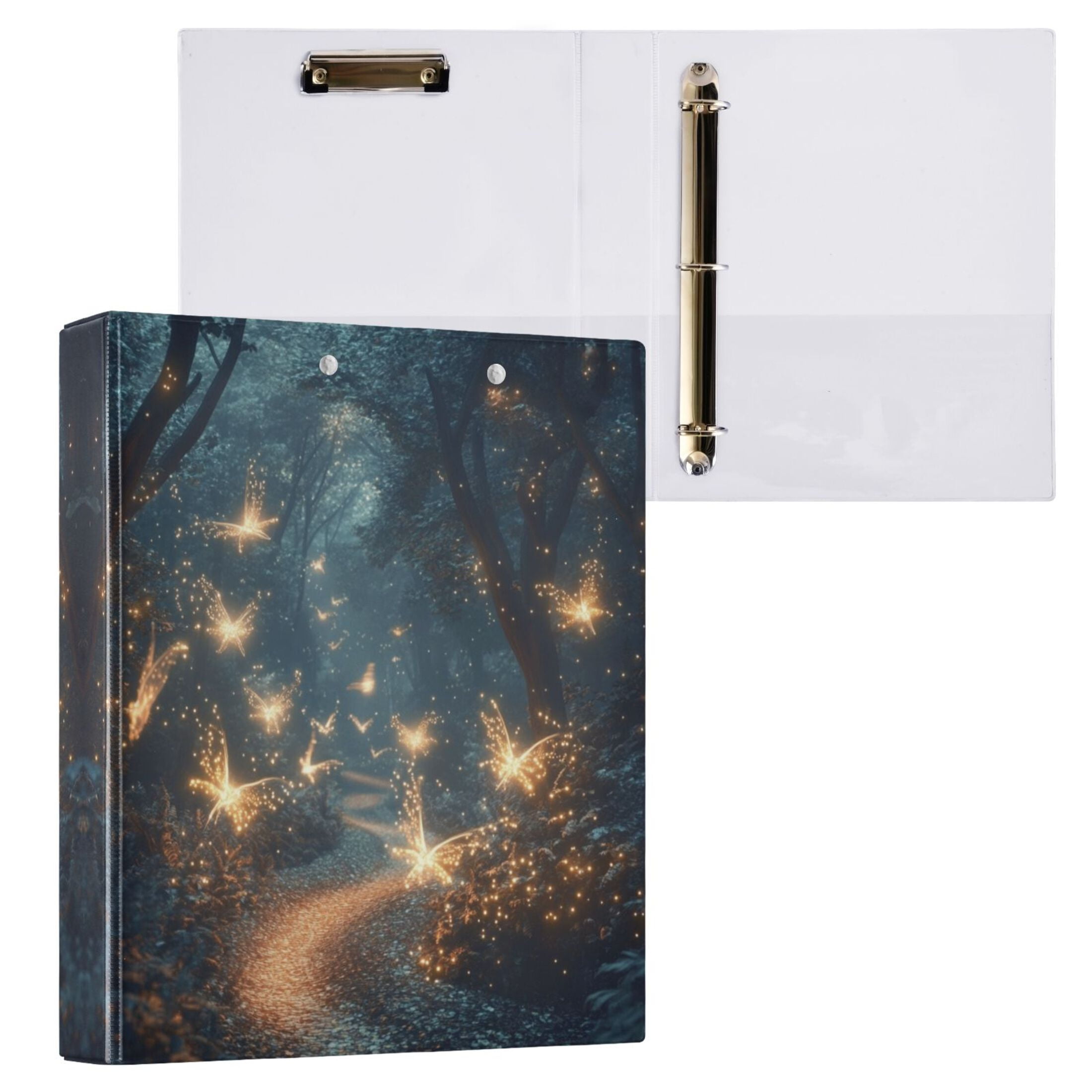 Fantasy Forest at Night 3 Ring Hardcover Binders 1.5in Round Rings for ...