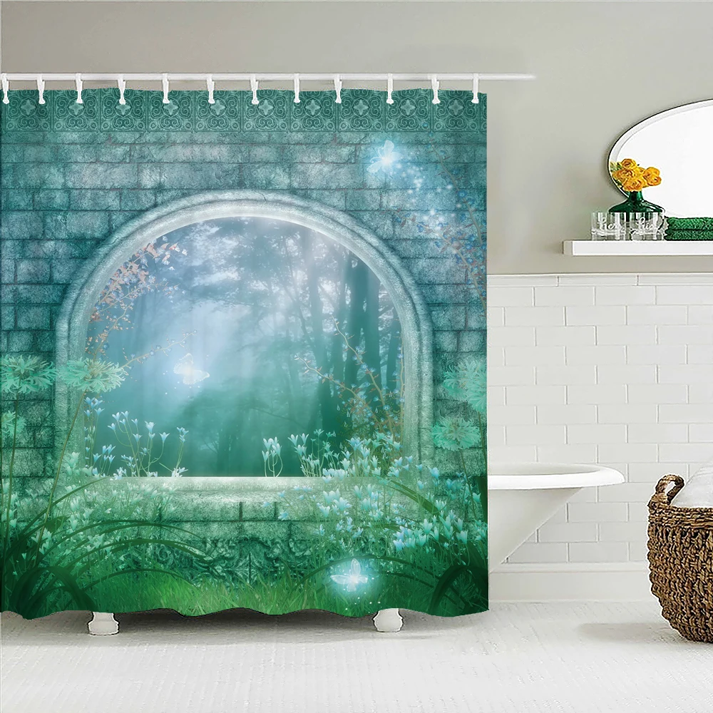 Fantasy Forest landscape Bath Curtain Waterproof Fabric Shower Curtains ...