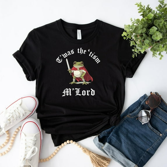 Fantasy Frog Knight Medieval Parody Animal Character Graphic Tee Unisex ...