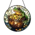 Fantasy Frog Window Hanging – Stained Glass Style Nature Decor ...