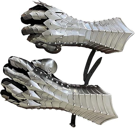 Fantasy Gauntlets SCA Armor Gauntlets Gloves Iron | Silver Handmade ...