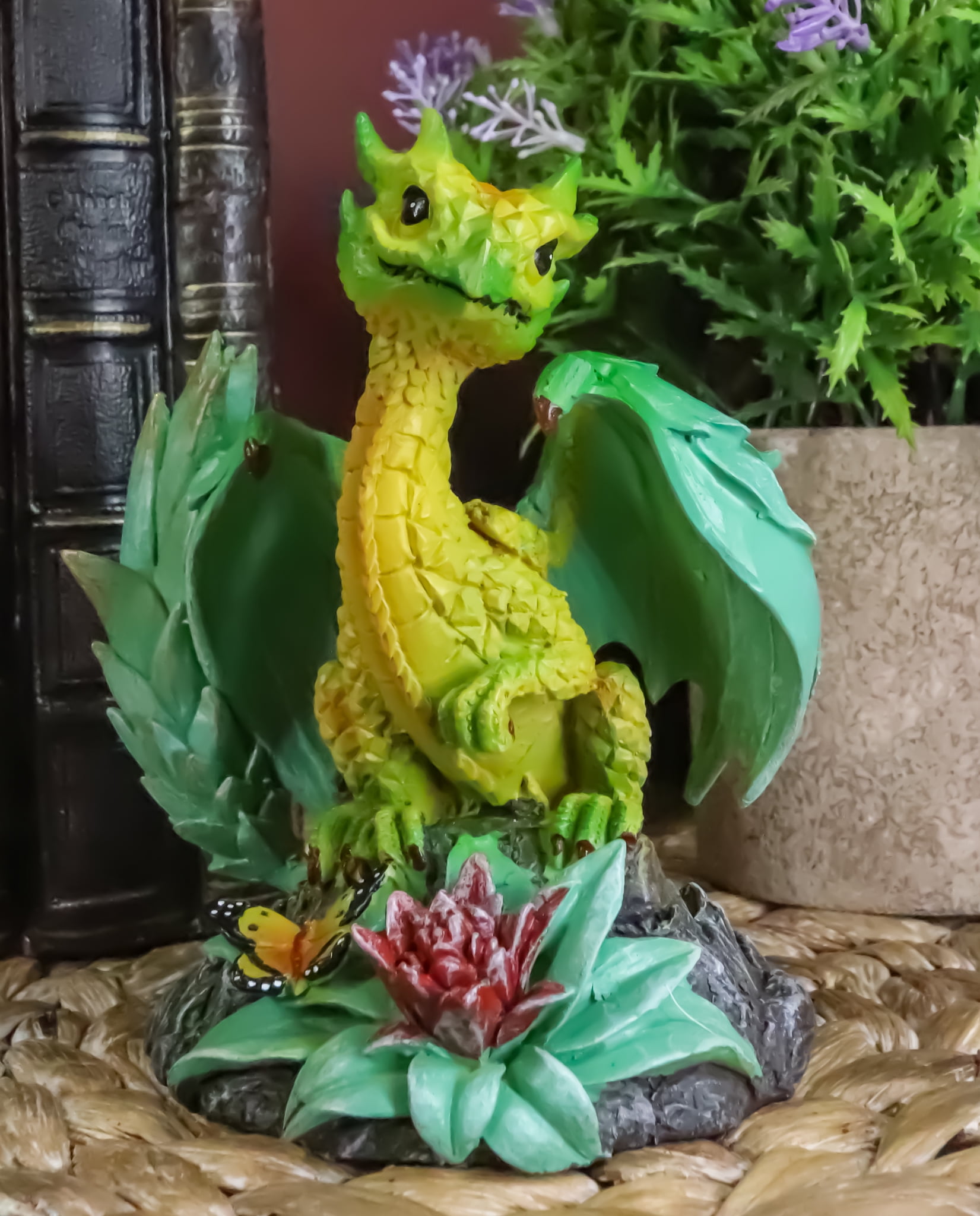 Fantasy Green Thumb Tropical Pineapple Dragon Statue Fairy Garden Collectible - Walmart.com