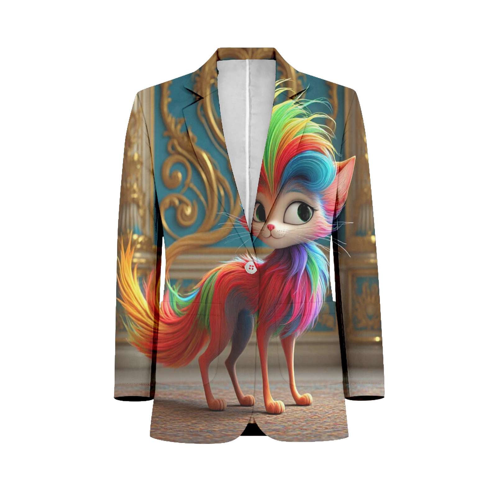 Fantasy Harlequin Cat Customized Men's Suits full man Shawl Collar ...