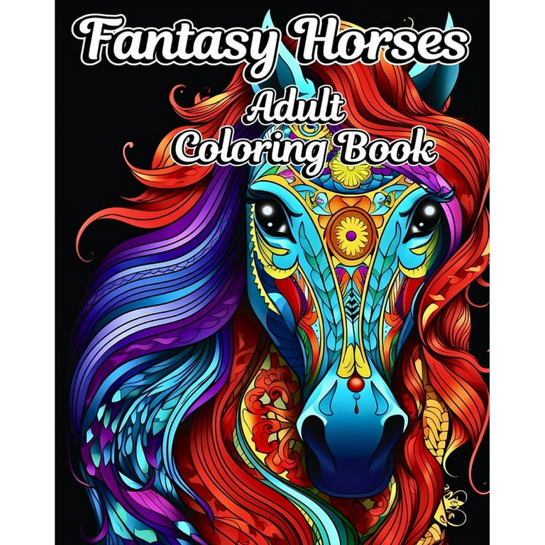 adult coloring book art style