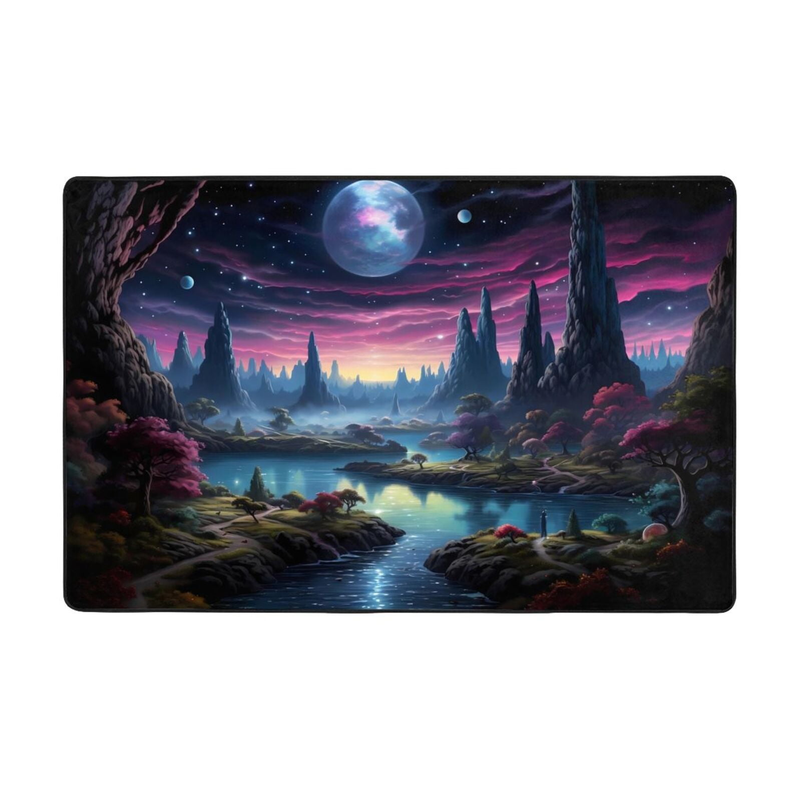 Fantasy Landscape Starry Night Universal Door Mat Indoor Entrance, 60× ...