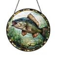 Fantasy Largemouth Bass Faux Stained Glass Window Decor – Handmade ...