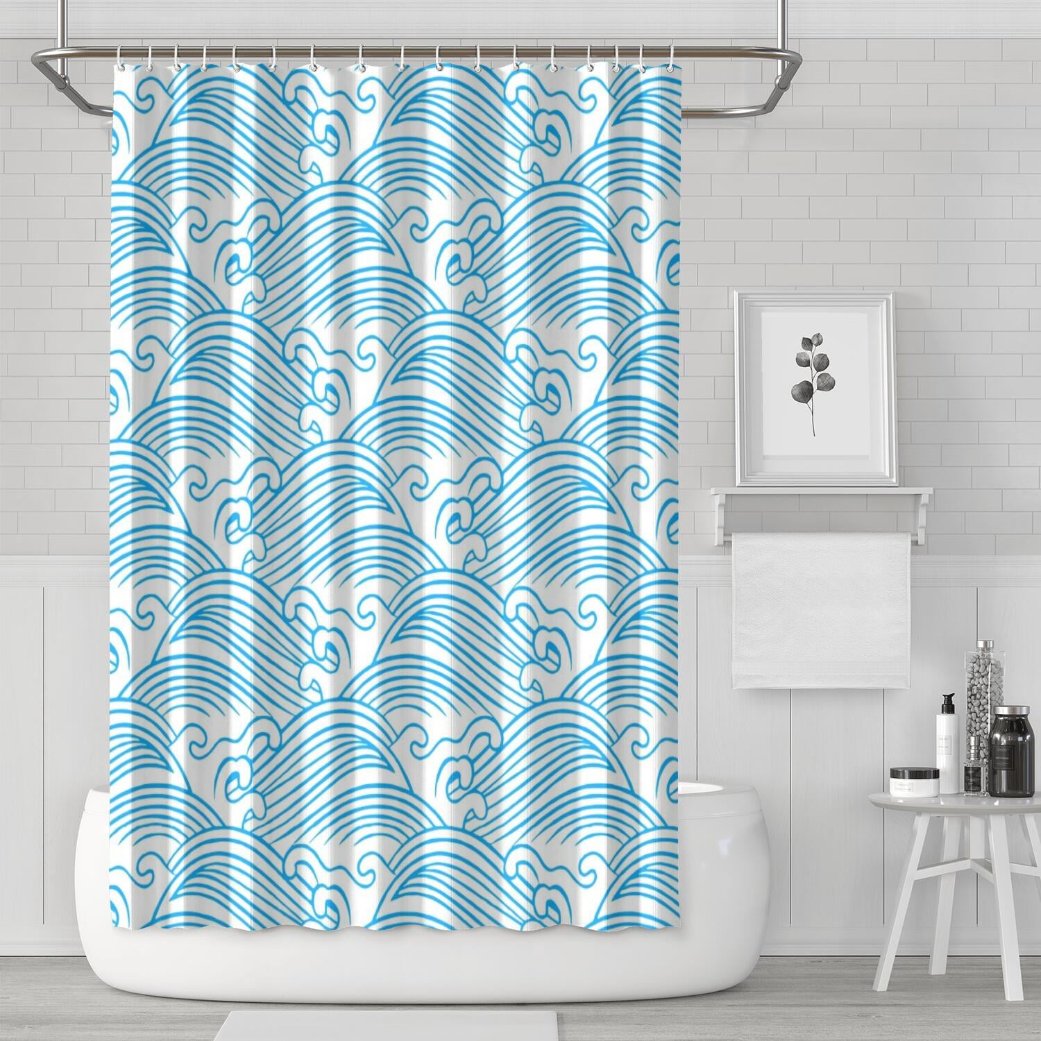 Fantasy Mermaid Fish Scale Pattern Shower Curtain 72x72 Inch ...