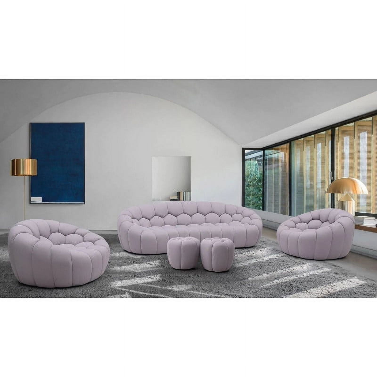 Fantasy Modern 2-Piece Fabric Sofa Set in Gray - Walmart.com