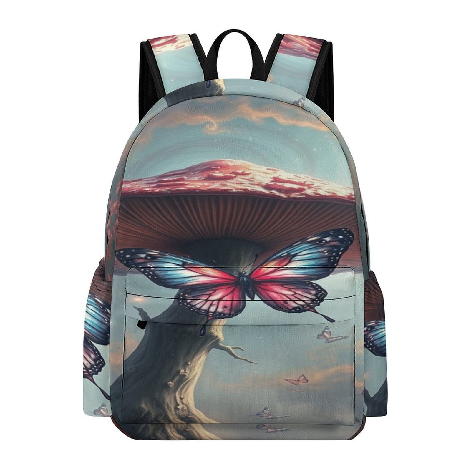 Fantasy Mushroom Butterfly Dream Backpacks Teenager Bookbag Students ...