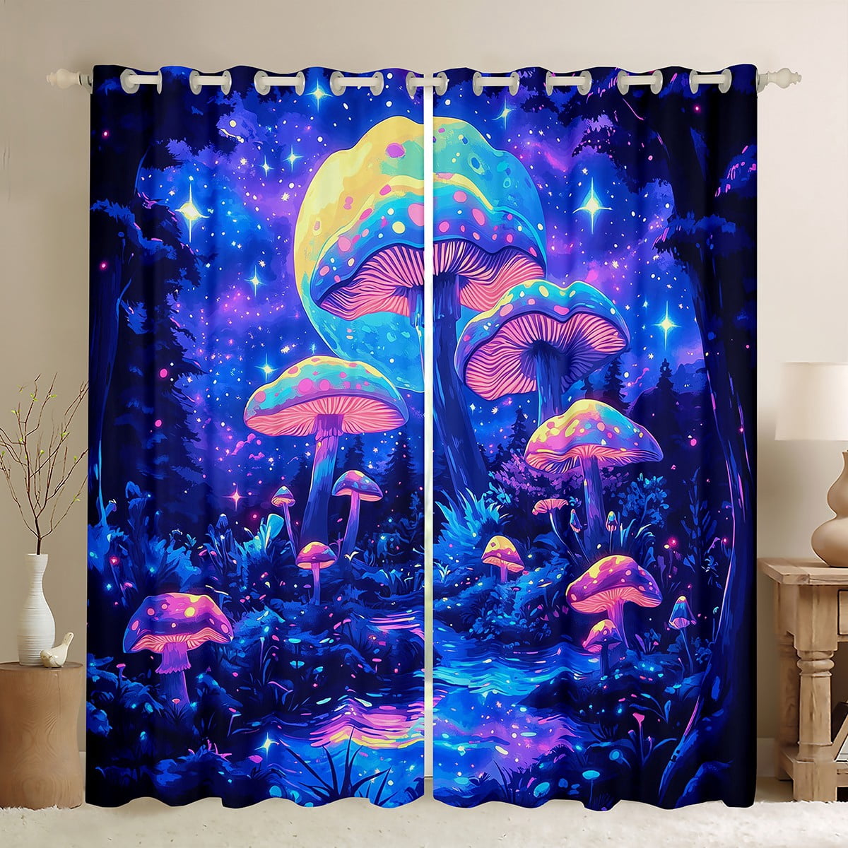 Erosebridal Rustic Bear Curtains Pack of 2 (42x84), Farmhouse Wildlife ...