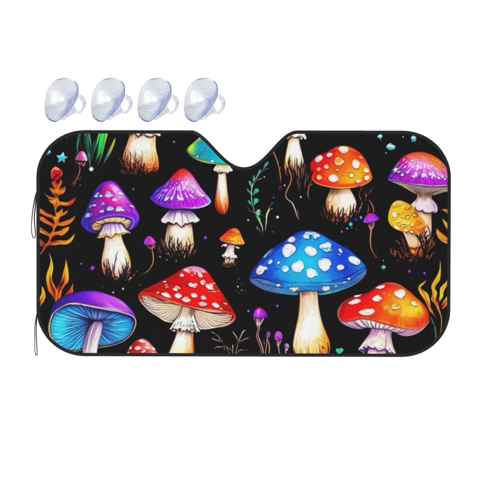 Fantasy Mushroom Design Car Windshield Sun Shade Sun Reflector Sunshade ...