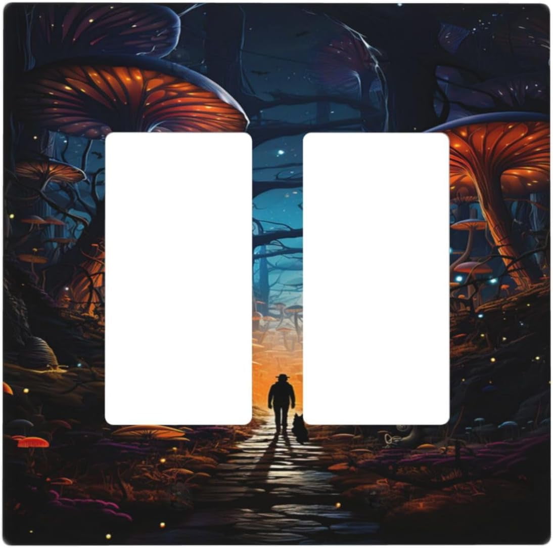 Fantasy Mushroom Forest Glowing Butterfly Quad Rocker/Decora Light ...